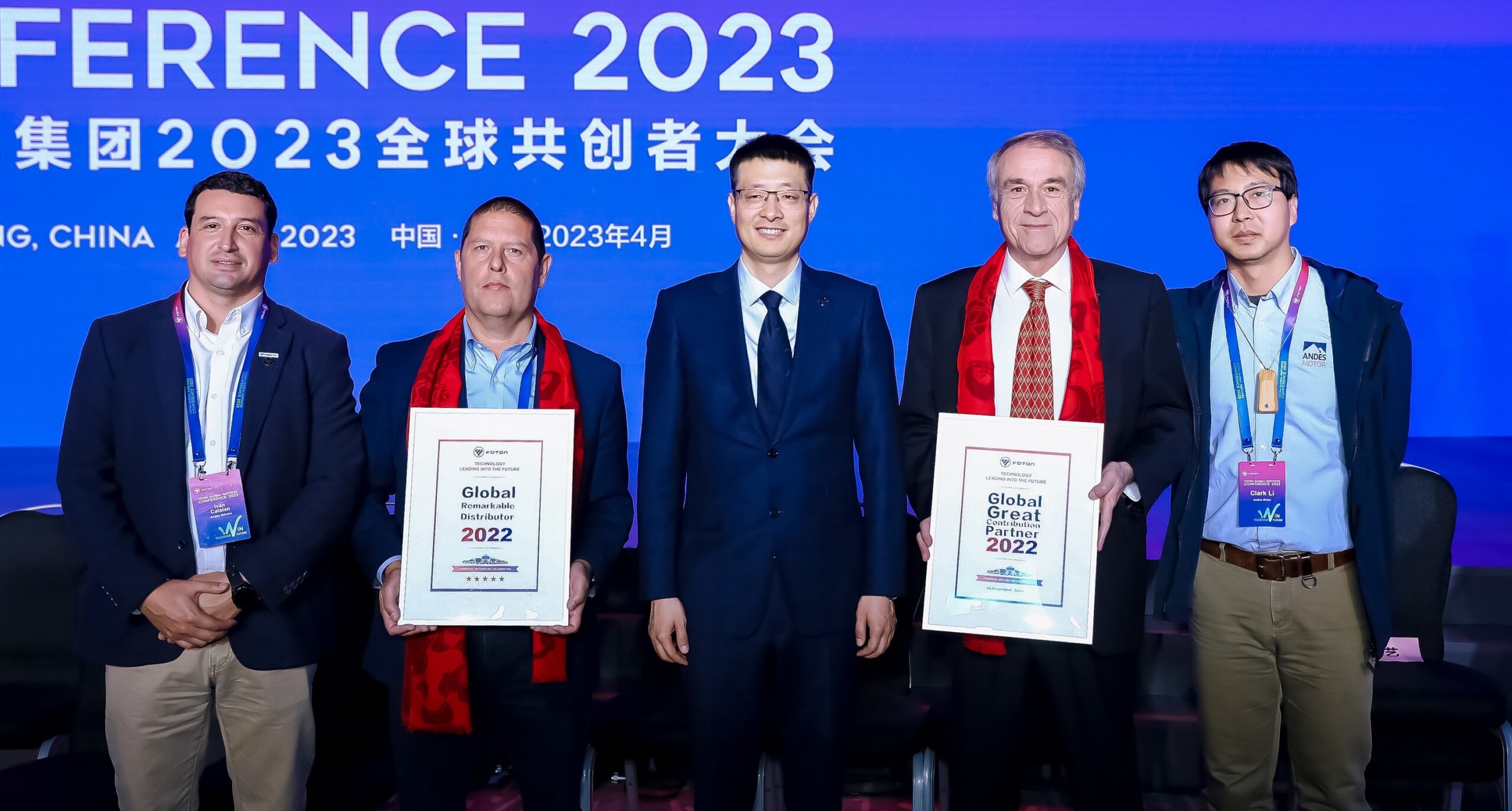 Foton Global distingue a Andes Motor como Distribuidor Mundial 2022 ...